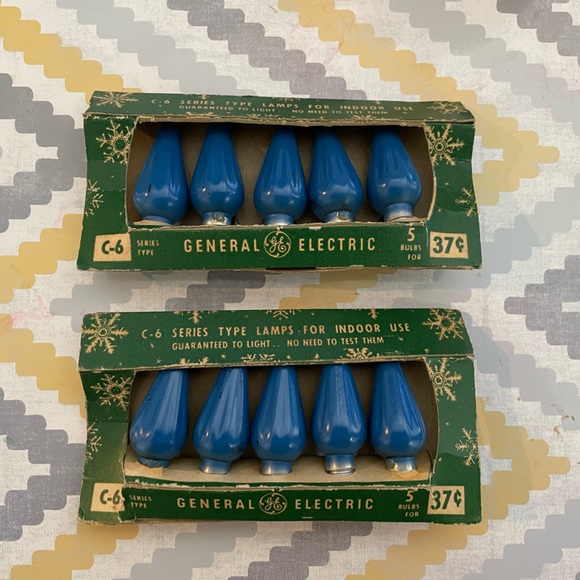 GE | Holiday | Vintage 1930s Working C6 Ge Mazda Stack Logo Christmas ...